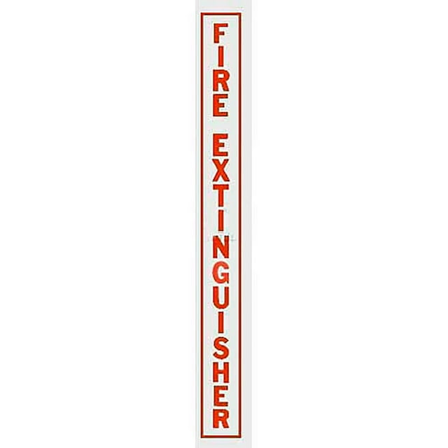 Fire Extinguisher Vertical Decal Fire Extinguisher Lettering On Clear ...