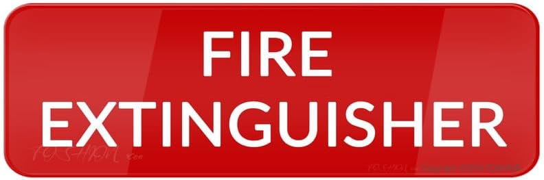Fire Extinguisher sign With Adhesive 10"" X 3"" Easy To Install And ...