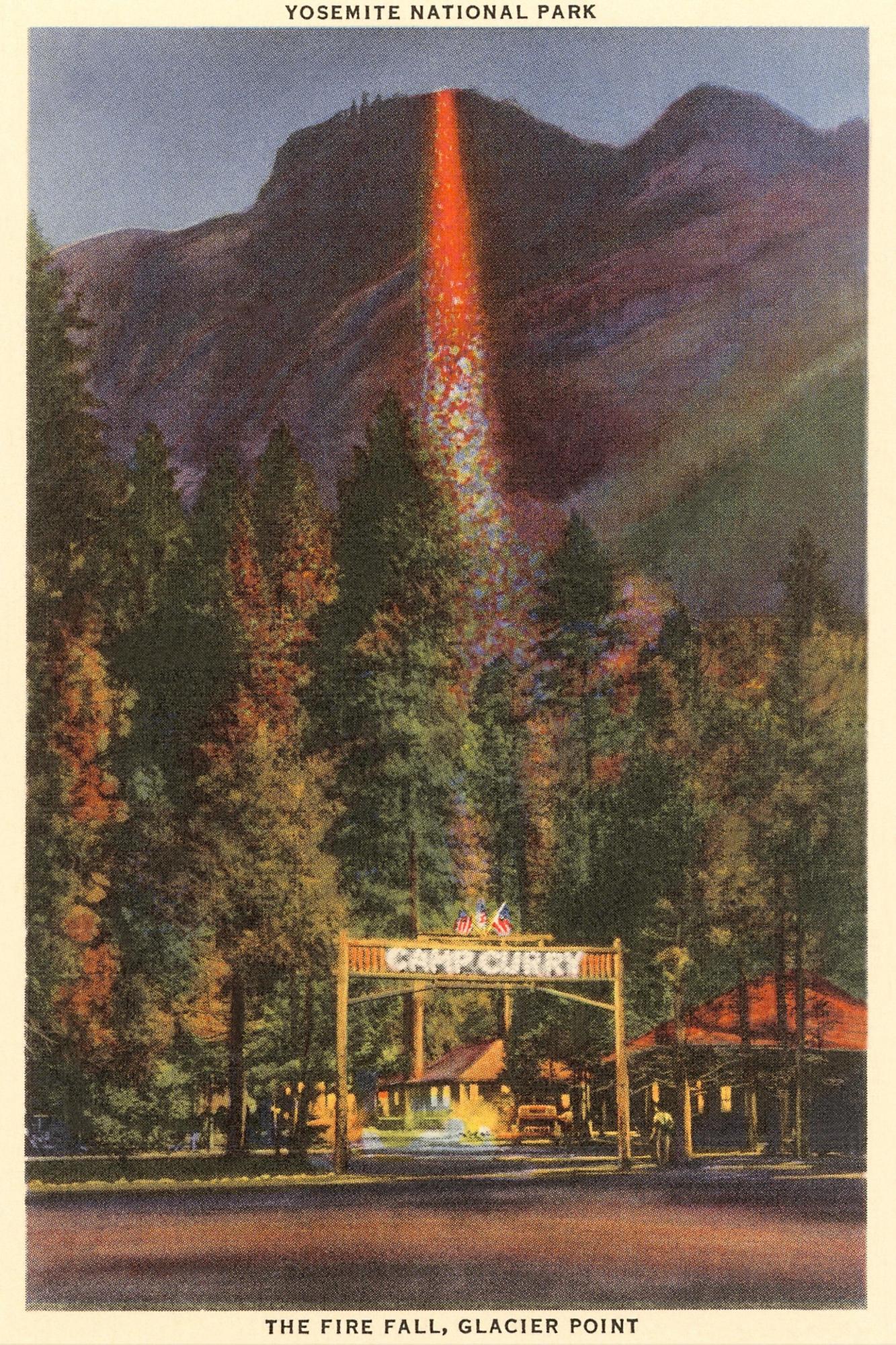 Art.com Fire Fall, Glacier Point, Yosemite, California Art Print, 16" x ...