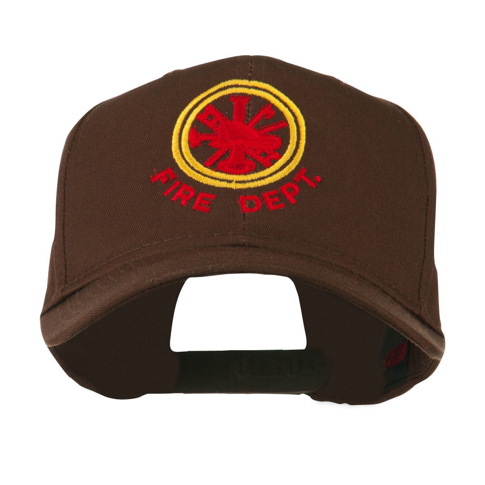 Fire Fighter Dept Symbol Embroidered Cap - Brown OSFM - Walmart.com