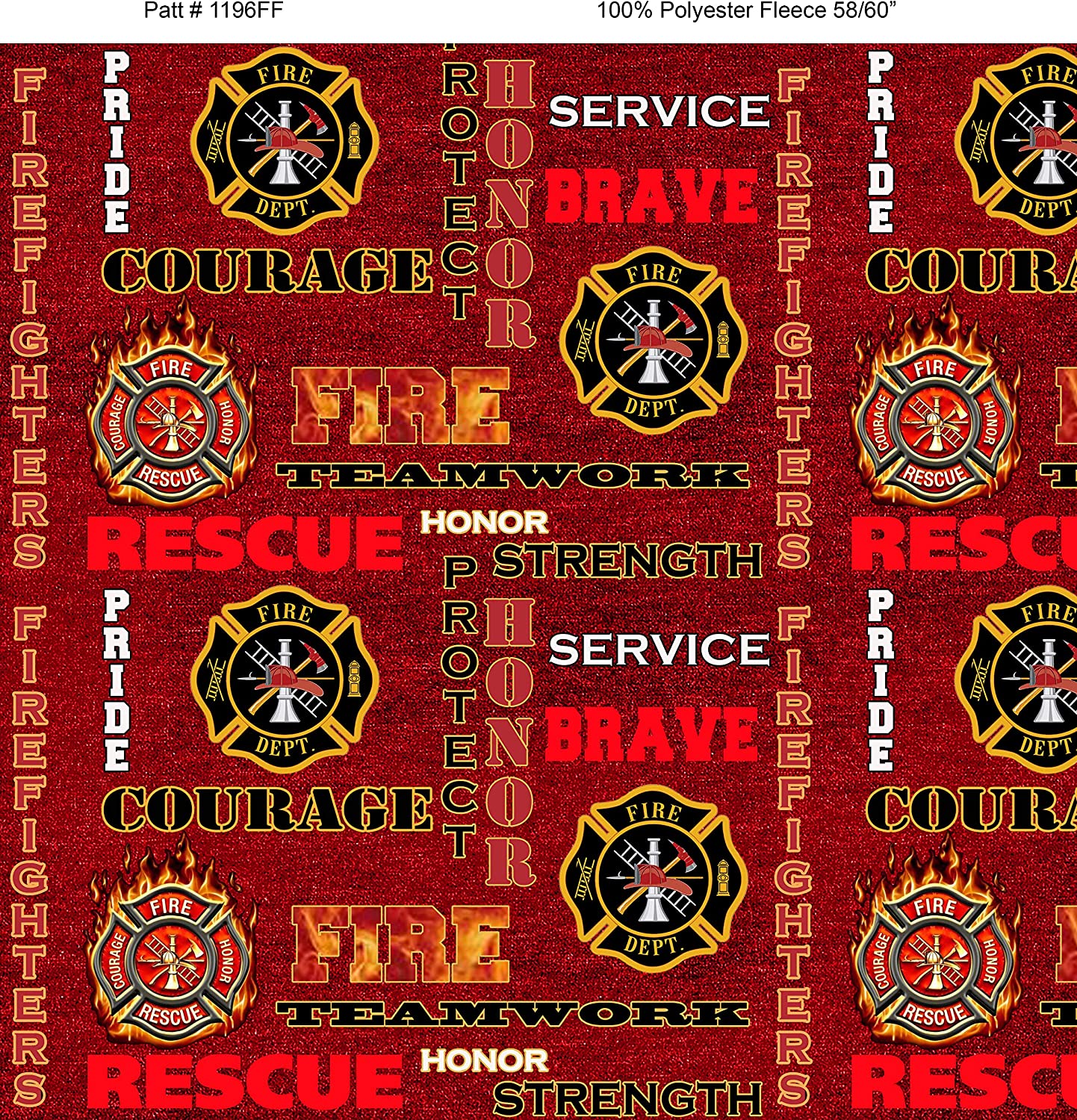 Fire Fighter Fabric - Fire Department - Sold by The Yard - Walmart.com