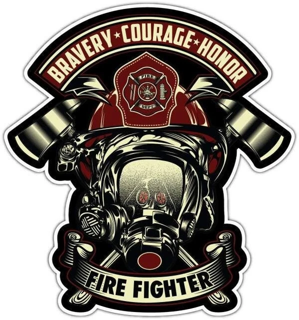 Fire Fighter Firefighter Bravery Courage Car Window Stickerphone Decal ...