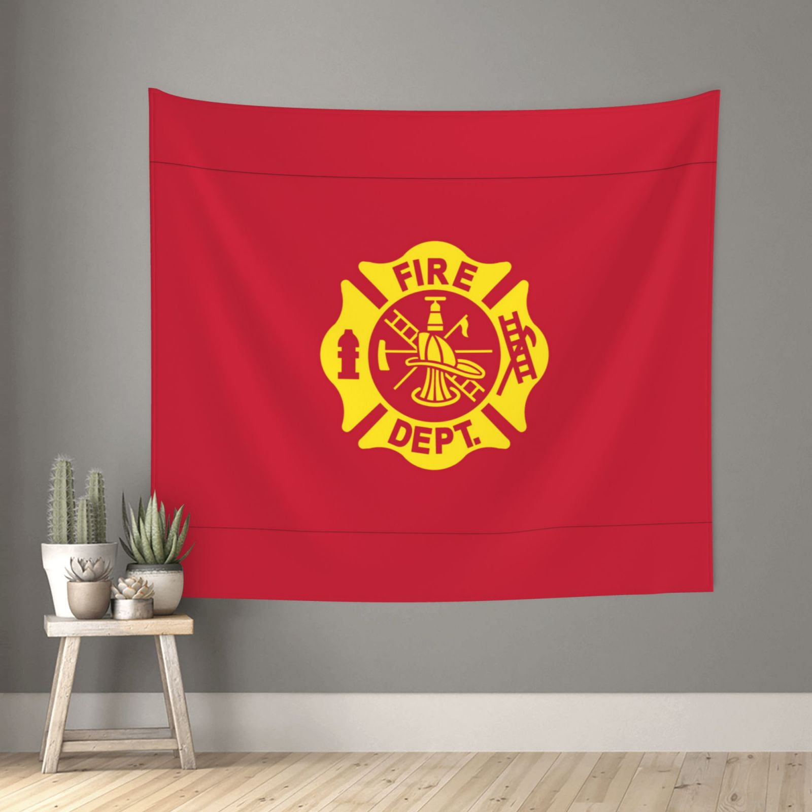Fire Fighters Fire Department Tapestry Wall Hanging Colorful Wall ...