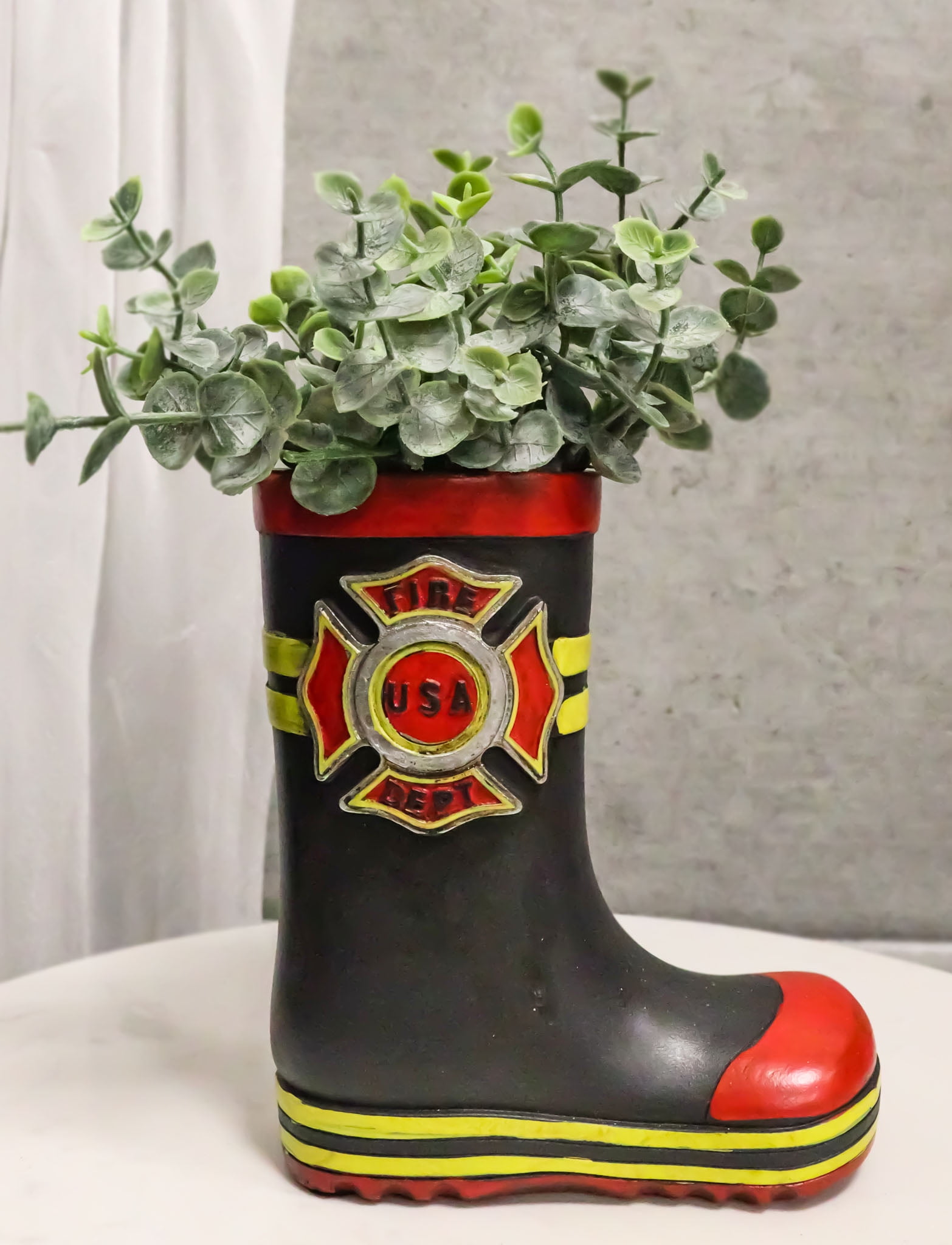Fire Fighters Fireman Red Black and Yellow Boot Stationery Holder ...