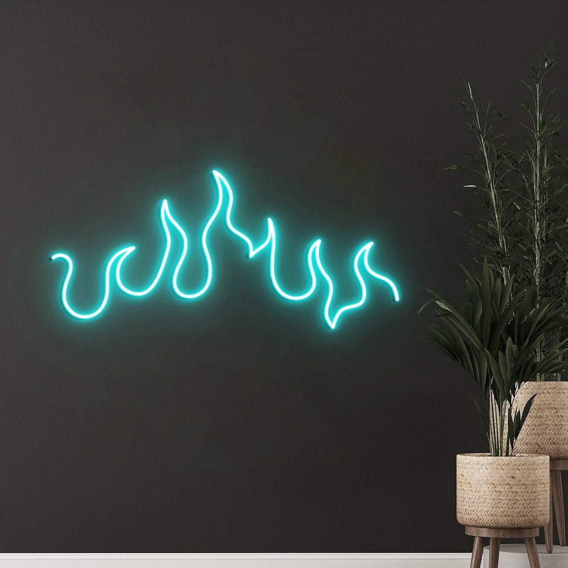 Fire Flame Neon Sign, Flame Neon Decor, Flame Wall Decor Art, Flame ...