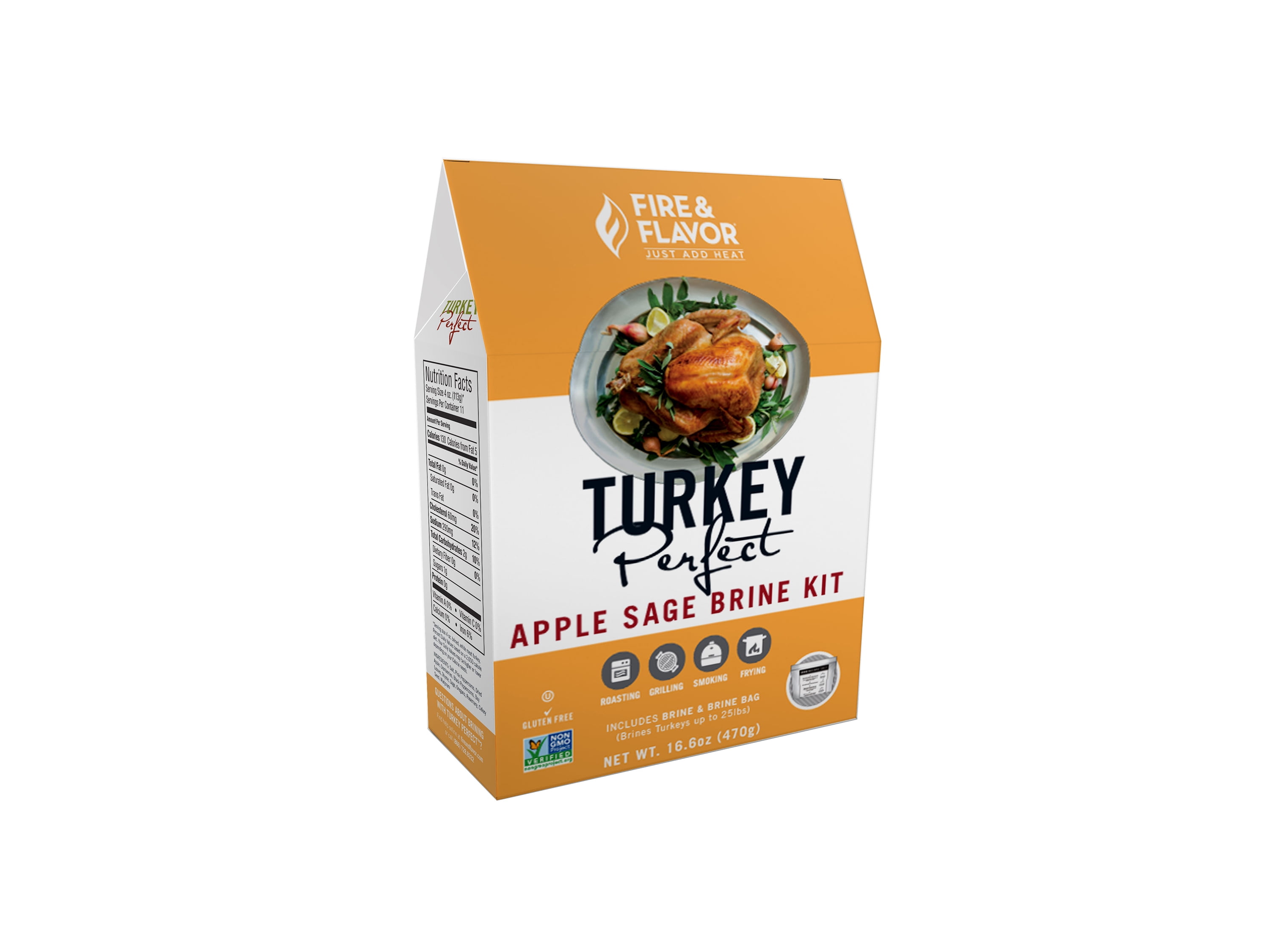 Fire & Flavor FFB139 Turkey Perfect Brine Kit, Apple Sage - Walmart.com