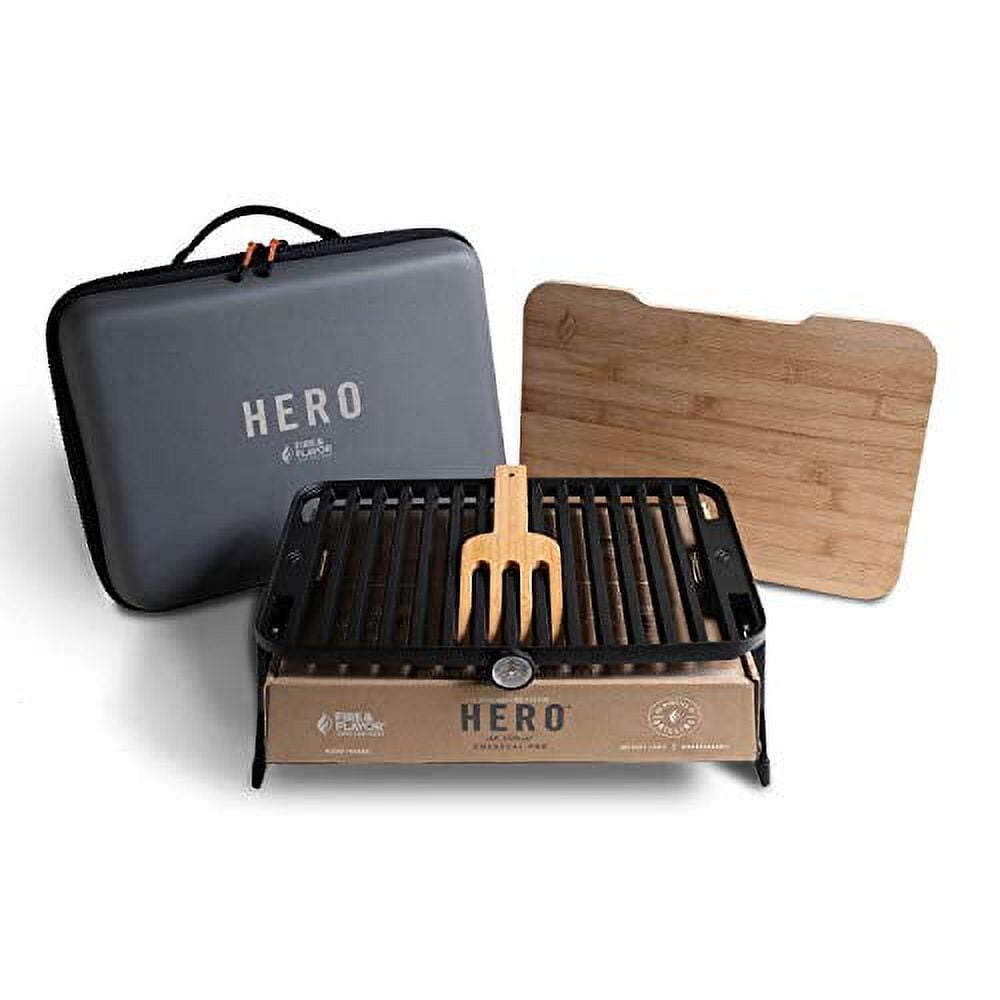 Fire & Flavor Hero Grill System - Ultra-Portable Grill for Camping ...