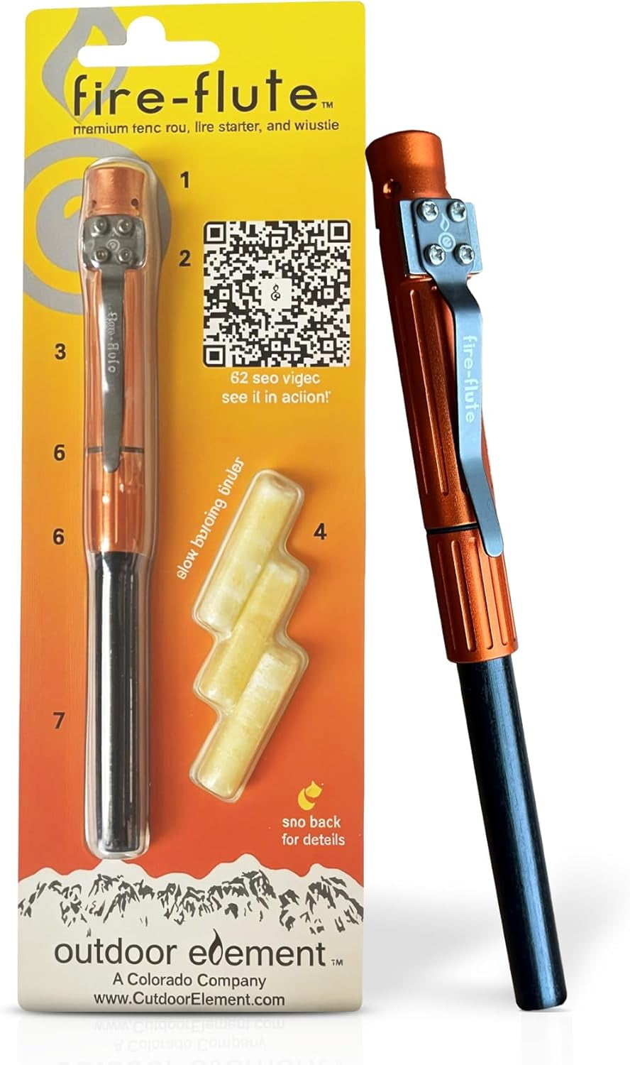 Fire Flute™ – EDC Aluminum Whistle with Built-in Ferro Rod Water-Tight ...