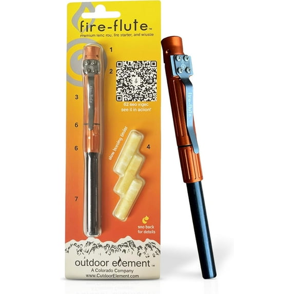 Fire Flute™ – EDC Aluminum Whistle with Built-in Ferro Rod Water-Tight ...