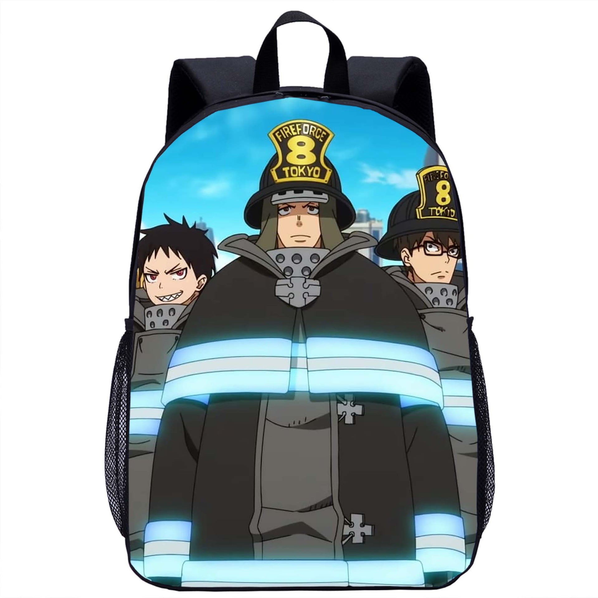 Fire Force Schoolbag 17-inch Large Capacity Backpack 3D Printed Anime ...