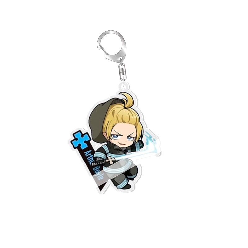 Fire Force Shinra Kusakabe Anime Keychains Arthur Boyle Kotatsu Tamaki ...