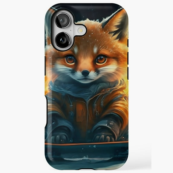 Fire Fox on Snowboard Winter Sports Extreme Gift Phone Case 17 16 15 14 ...
