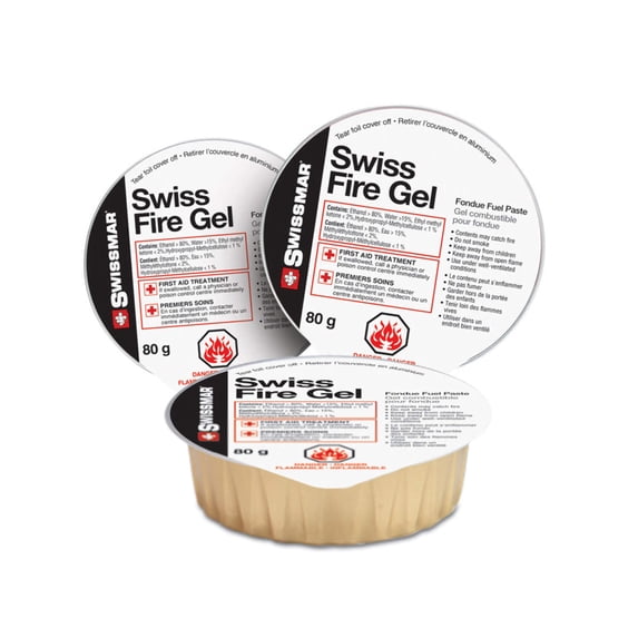 Swissmar Fire Gel Cans, 3-Ounce, Set of 3, Ethanol-Based Fuel for ...