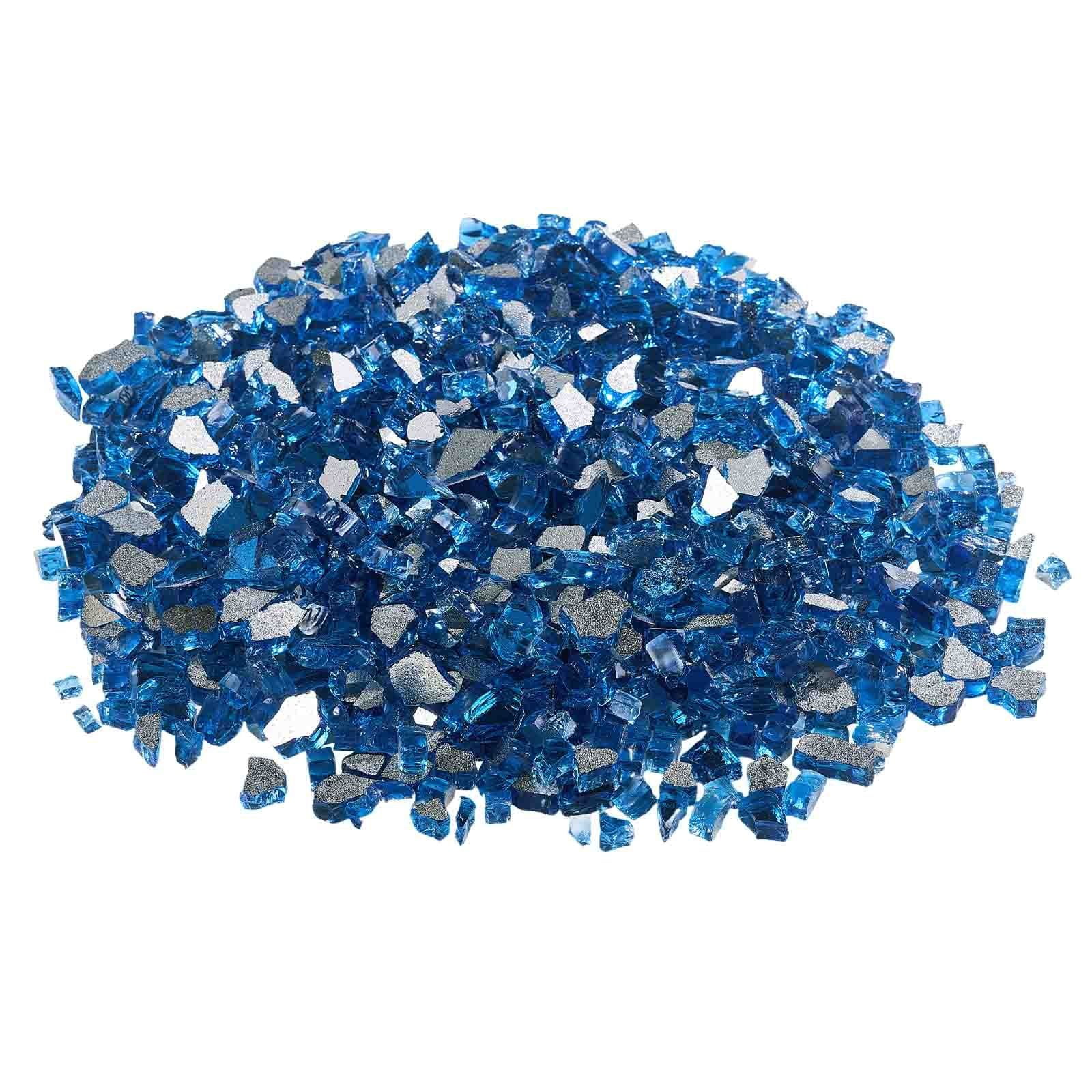Fire Glass 10LBS 4.5KG High Temperature Resistant Fireplace Rocks 12 ...