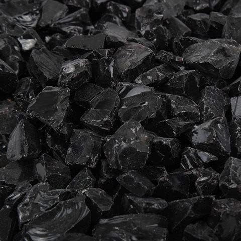 Fire Glass - Black Fire Pit & Fireplace Glass Rocks (10 Pound ...