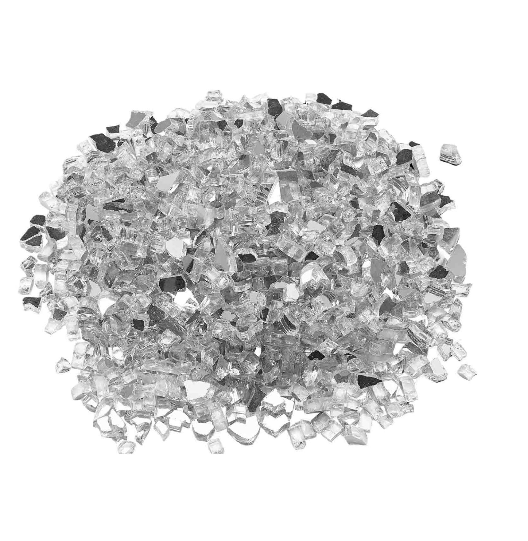 Fire Glass Rocks for Fire Pit - 10 LBS Clear 1/2 Inch - Fireplace ...