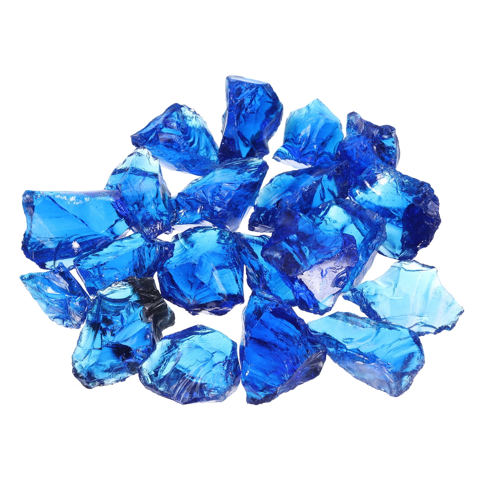 Fire Glass for Fire Pit, 2-3cm(1/9") High Luster Natural Glass Rocks ...