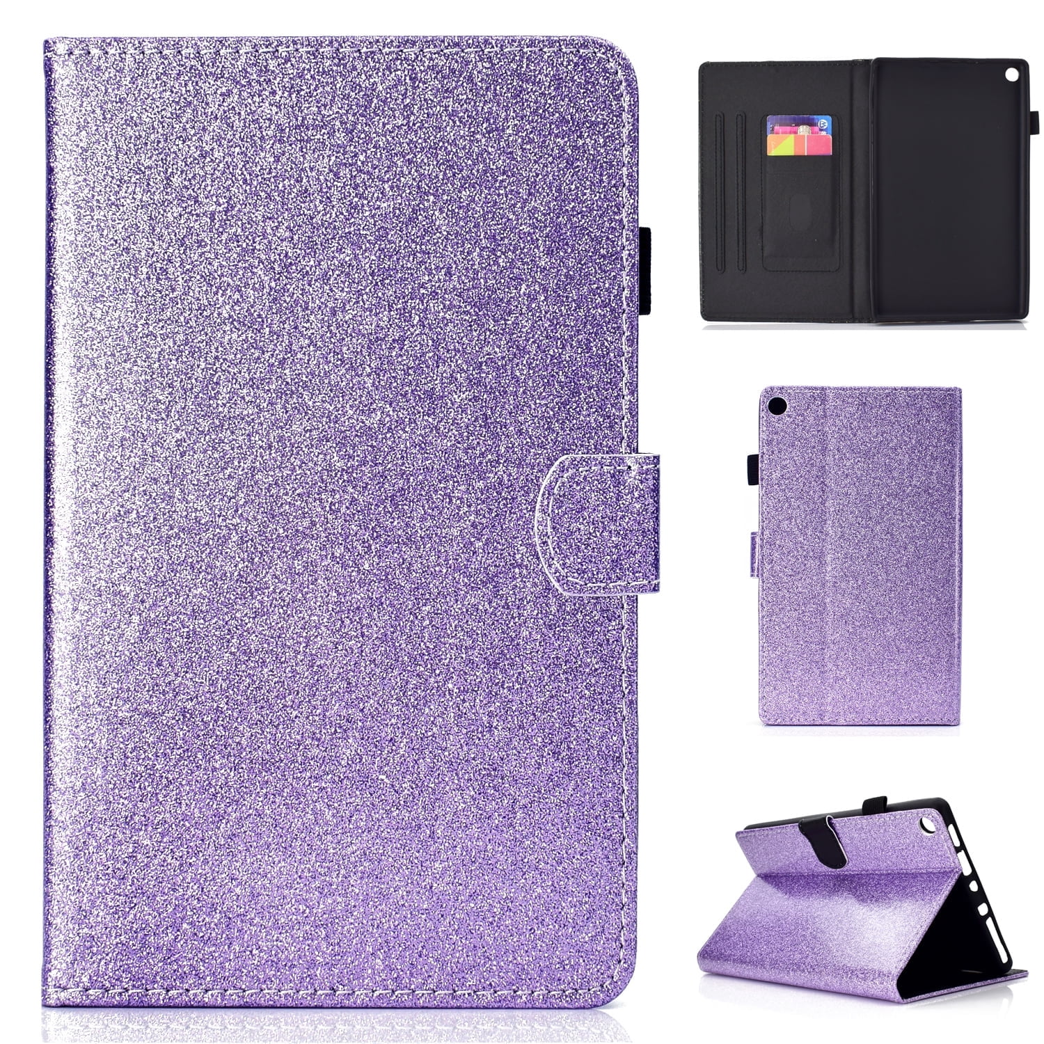 Fire HD 8 2018 2017 2016 Case Cover Glitter, Allytech Slim PU Leather ...