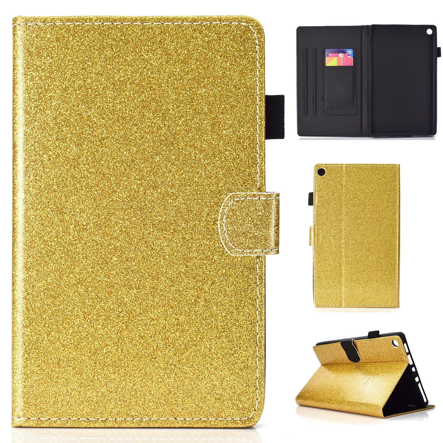 Fire HD 8 2018 2017 2016 Case Cover Glitter, Allytech Slim PU Leather ...