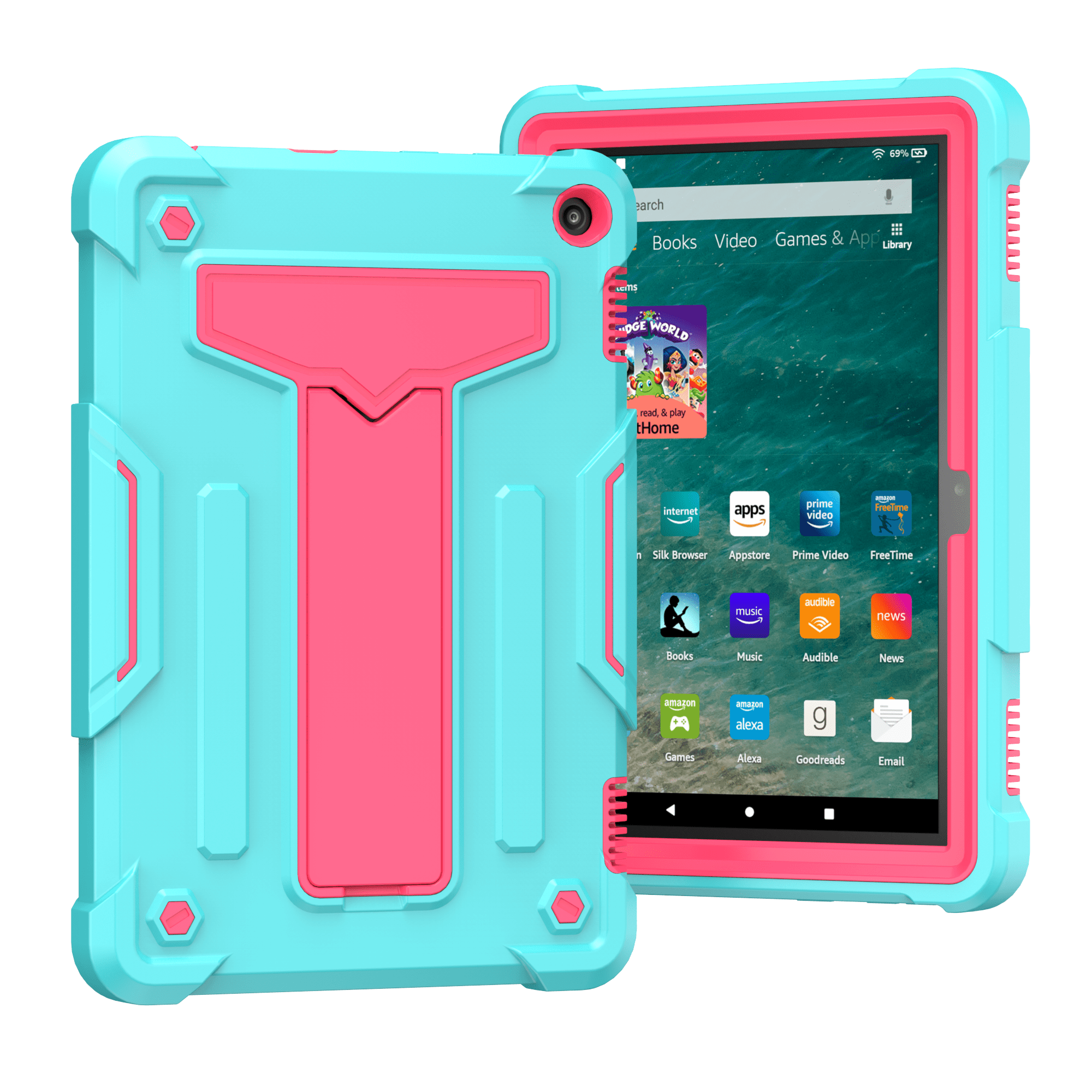 Fire HD 8 2020 Case, Fire HD 8 Plus Case, Allytech Heavy Duty ...