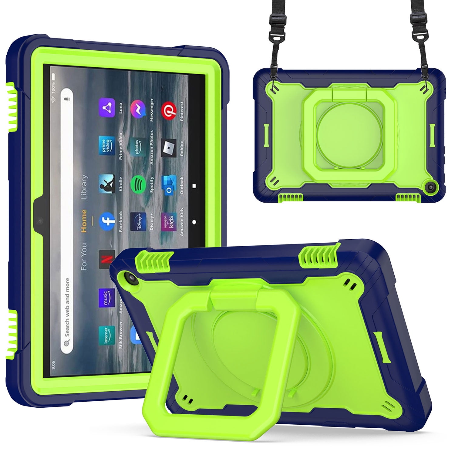 Fire HD 8 Case 2022, Fire HD 8 Plus Case 2022 - TECH CIRCLE Kids Proof ...