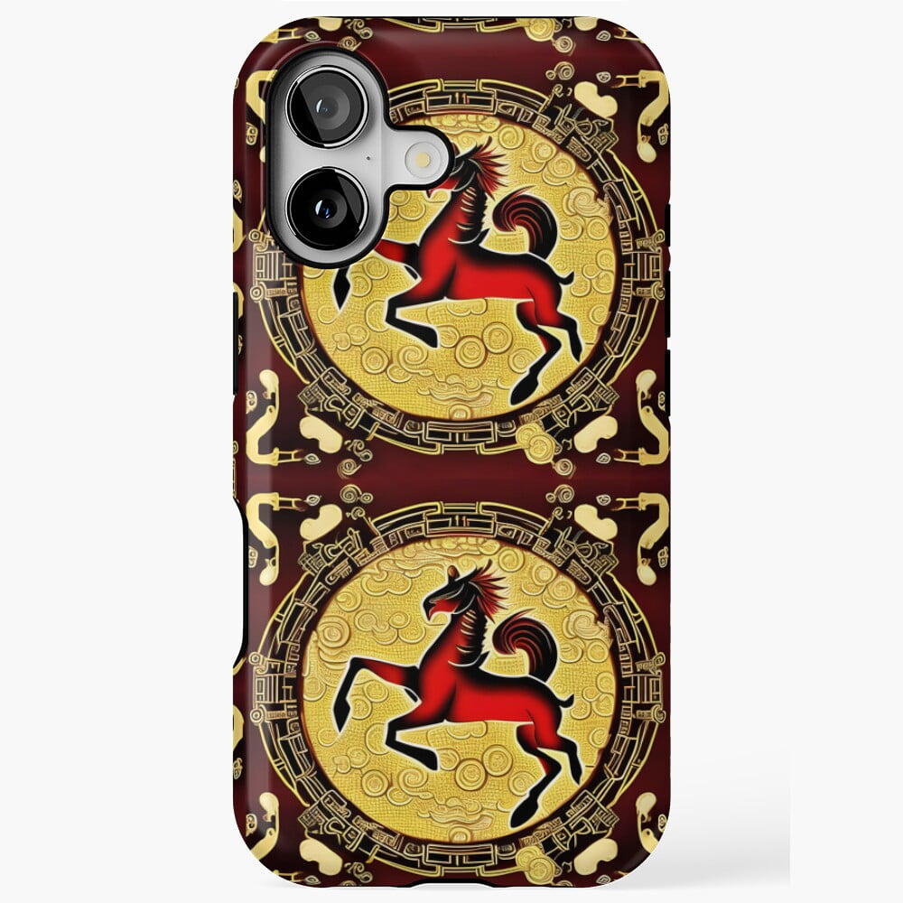 Fire Horse Chinese Zodiac Element Phone Case with iPhone 17 to 11 Pro ...