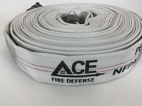 Fire Hose 75' x 1 1/2" with extra large aluminum NH couplings. This is ...