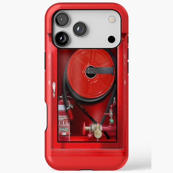 Fire Hose Reel Firefighter Gear Art iPhone Case 17 through 11 Pro Max ...