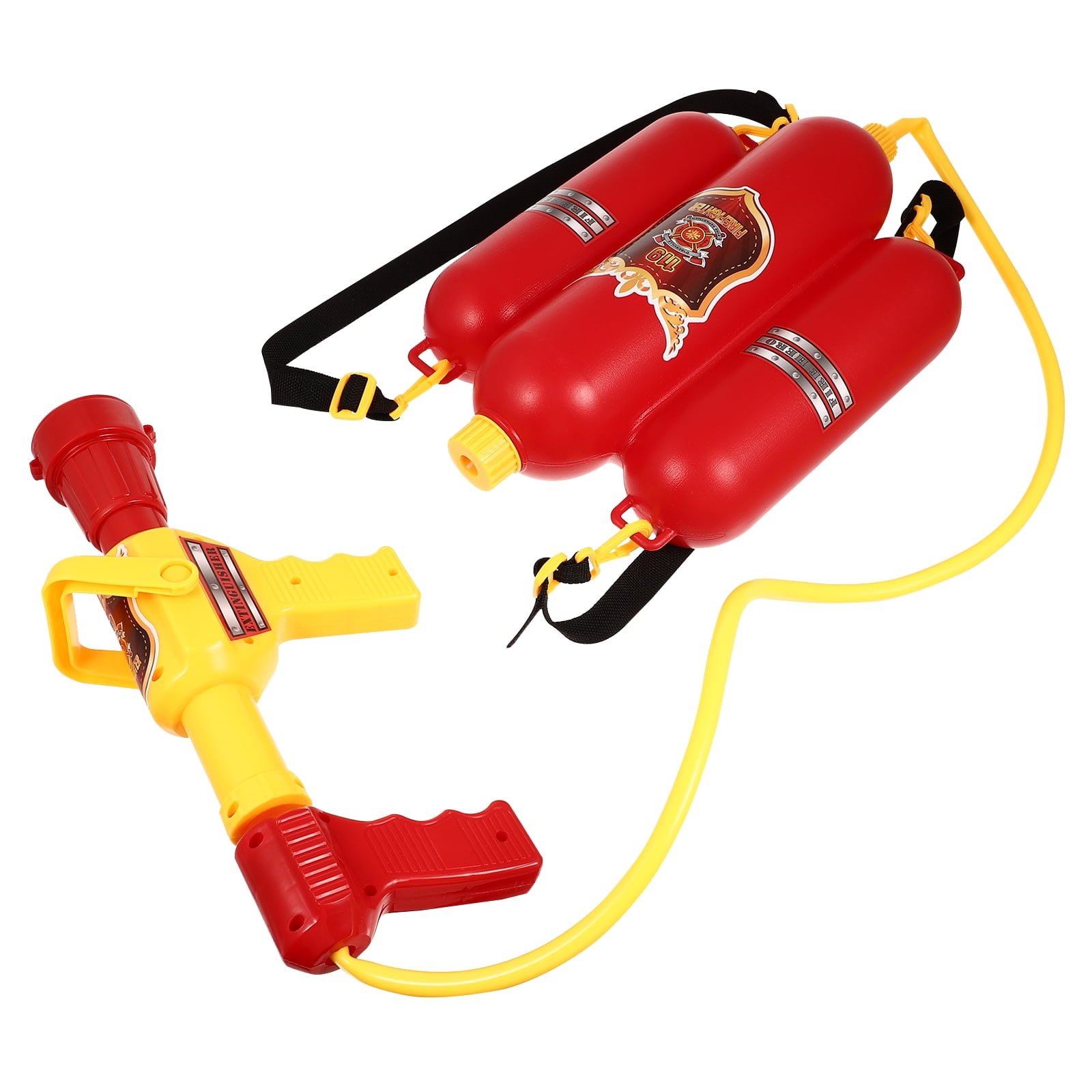 Fire Hose Toy Kids Extinguisher Squirt Pretend Play Backpacks Water ...