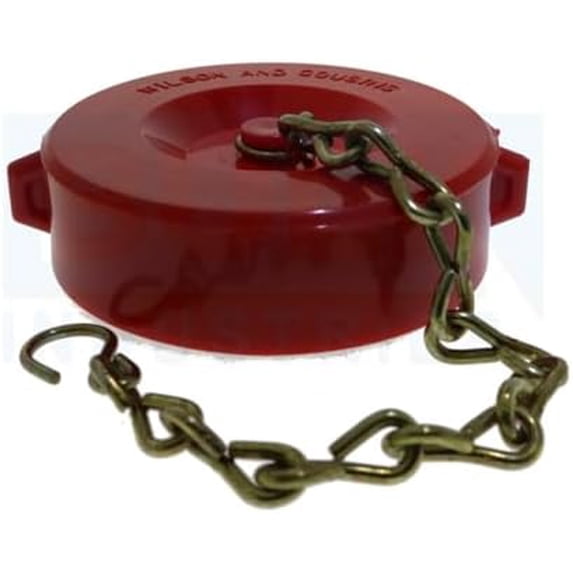 Fire Hose Valve Standpipe Cap & Chain, 3", Plastic, Red, NST$$Garden ...