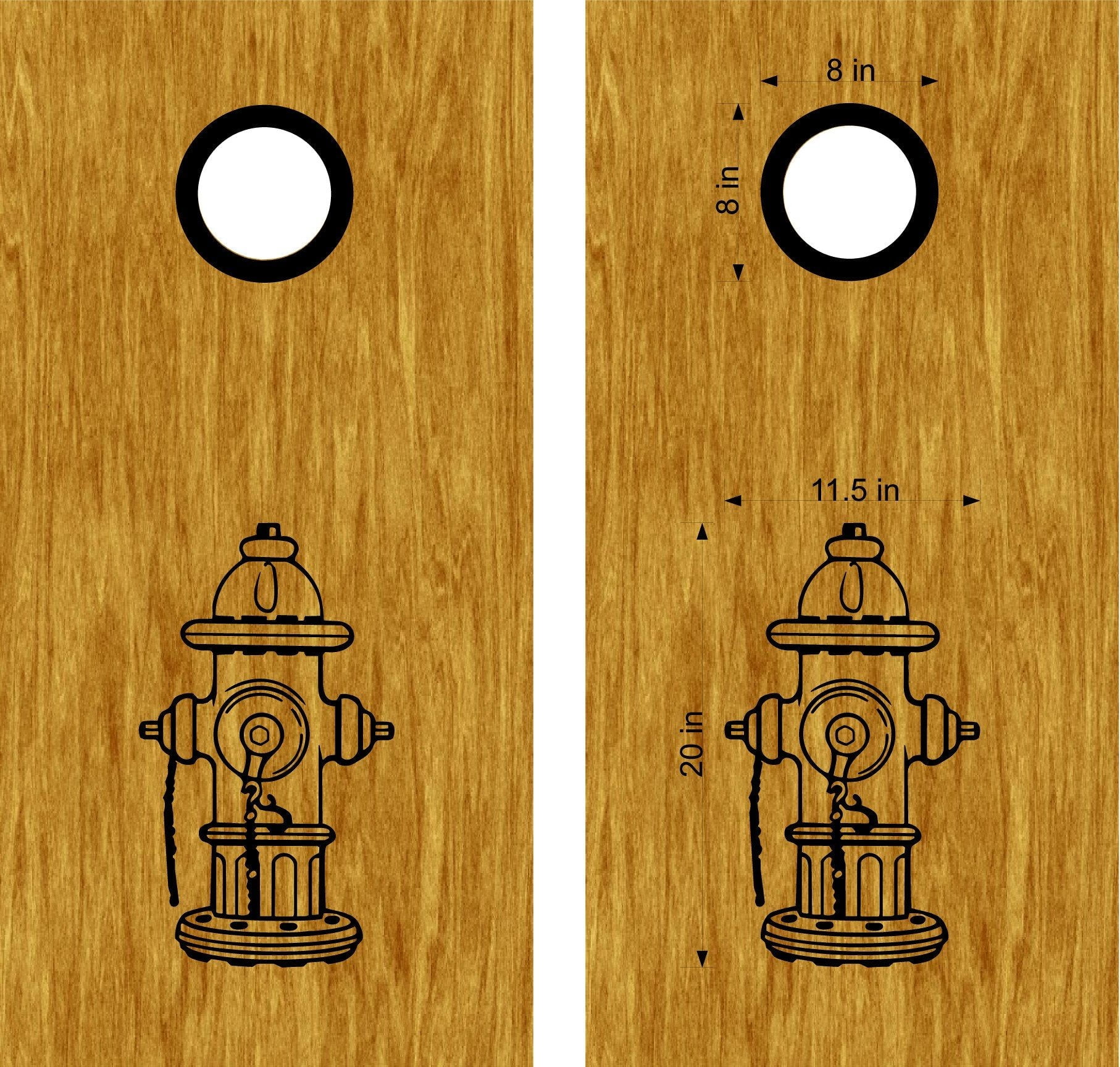Fire Hydrant Cornhole Board Decals - Fun Bean Bag Toss Stickers for ...