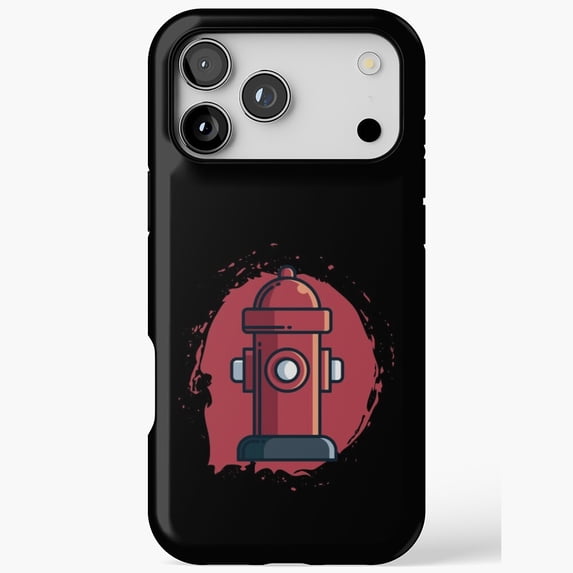Fire Hydrant Firefighter Gear Art iPhone Case 17 through 11 Pro Max ...