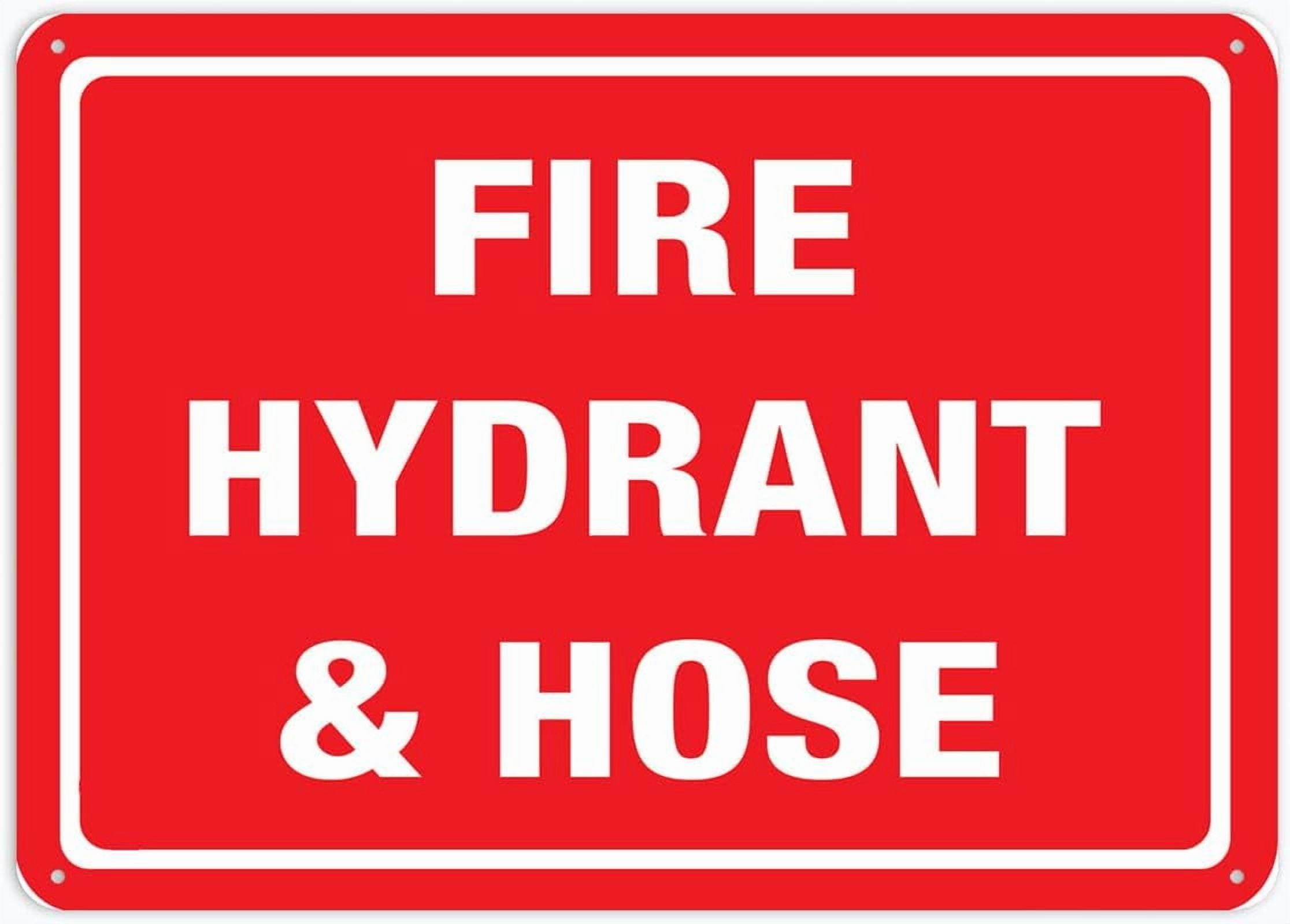 Fire Hydrant Hose Reel Warning Tin Sign Home Kitchen Farm Garden Garage ...
