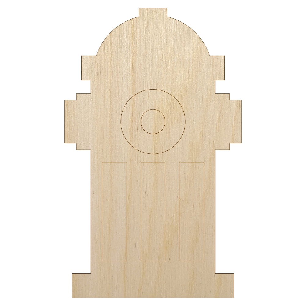 Fire Hydrant Icon Wood Shape Unfinished Piece Cutout Craft DIY Projects ...