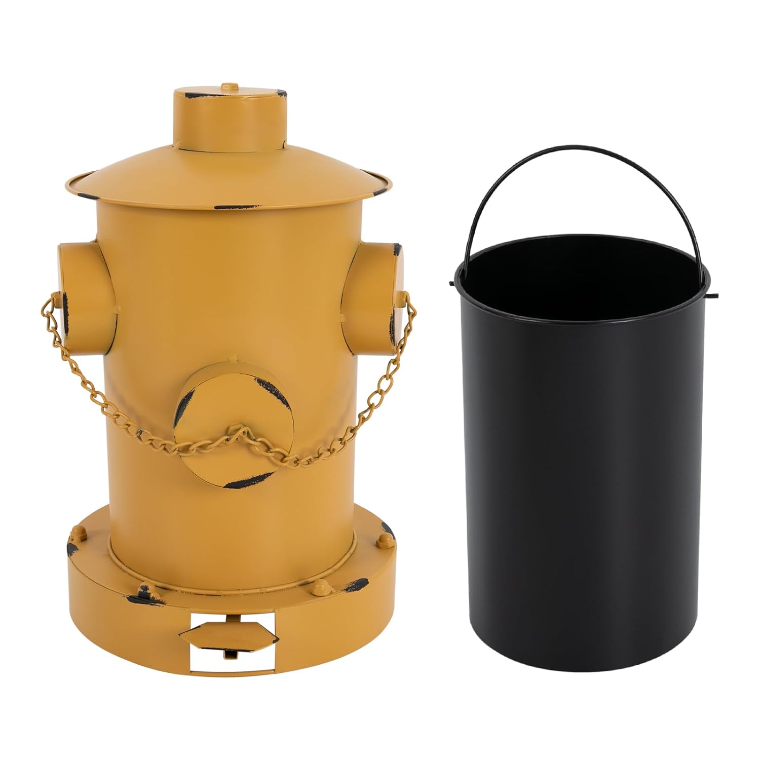 Fire Hydrant Pedal Trash Can with Inner Bucket, Retro Garbage Can ...