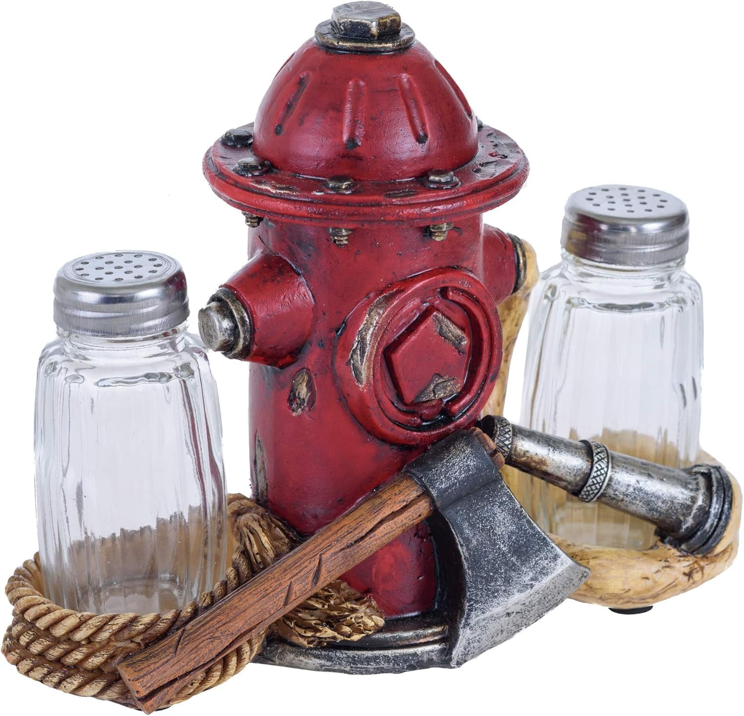 Fire Hydrant Salt and Pepper Shaker - Two Glass Shakers with Fire ...