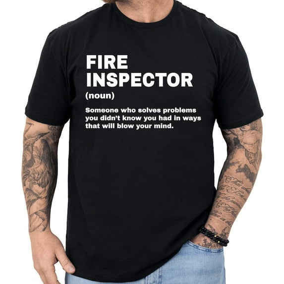 Fire Inspector Definition Graphic TShirt Safety Job Career Work Gift ...