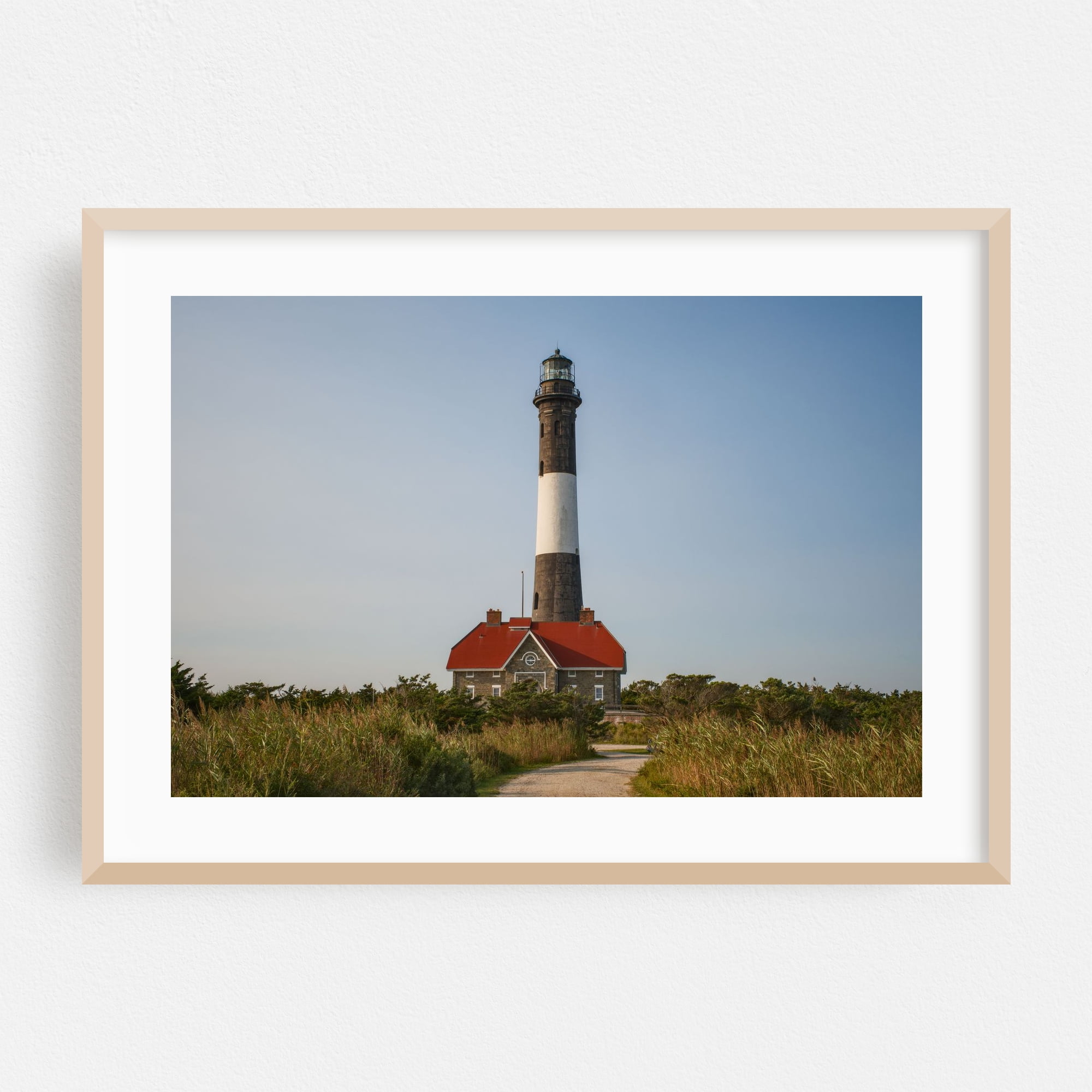 Fire Island Lighthouse 01 - Fire Island New York Photography Oak Framed ...