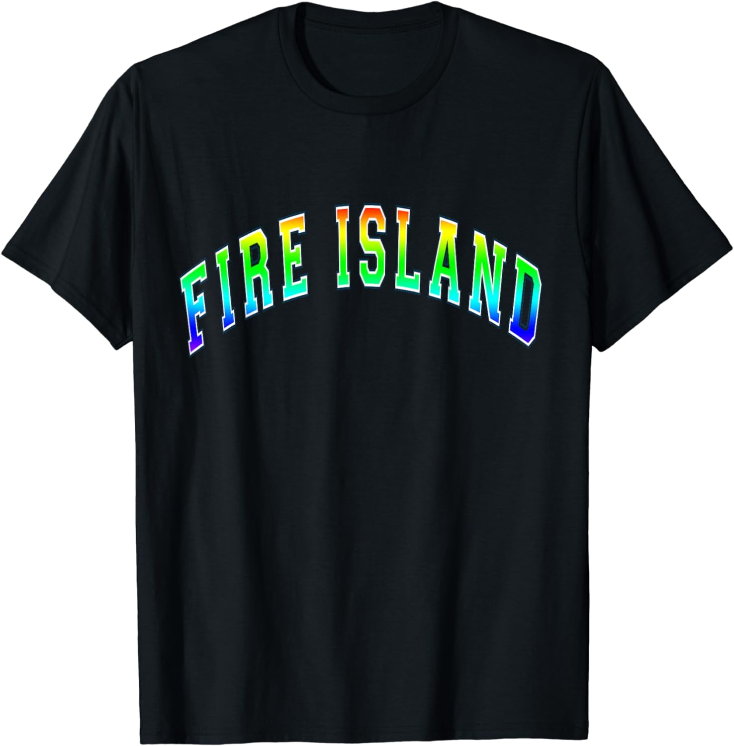 Fire Island NY Hamptons Rainbow LGBT Pride Graphic T-Shirt - Walmart.com