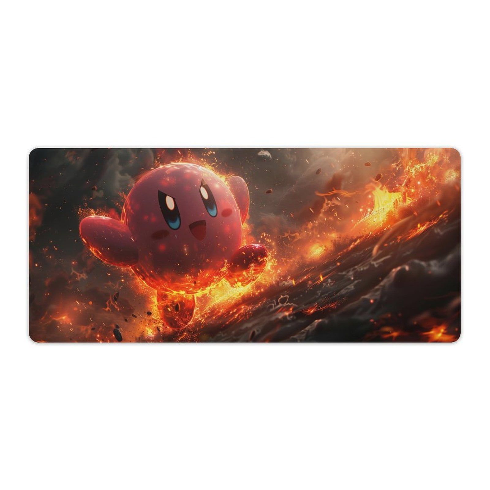 Fire Kirby Mouse Pad No-sliped Large Mousepad Extended Gaming Desk Mat ...