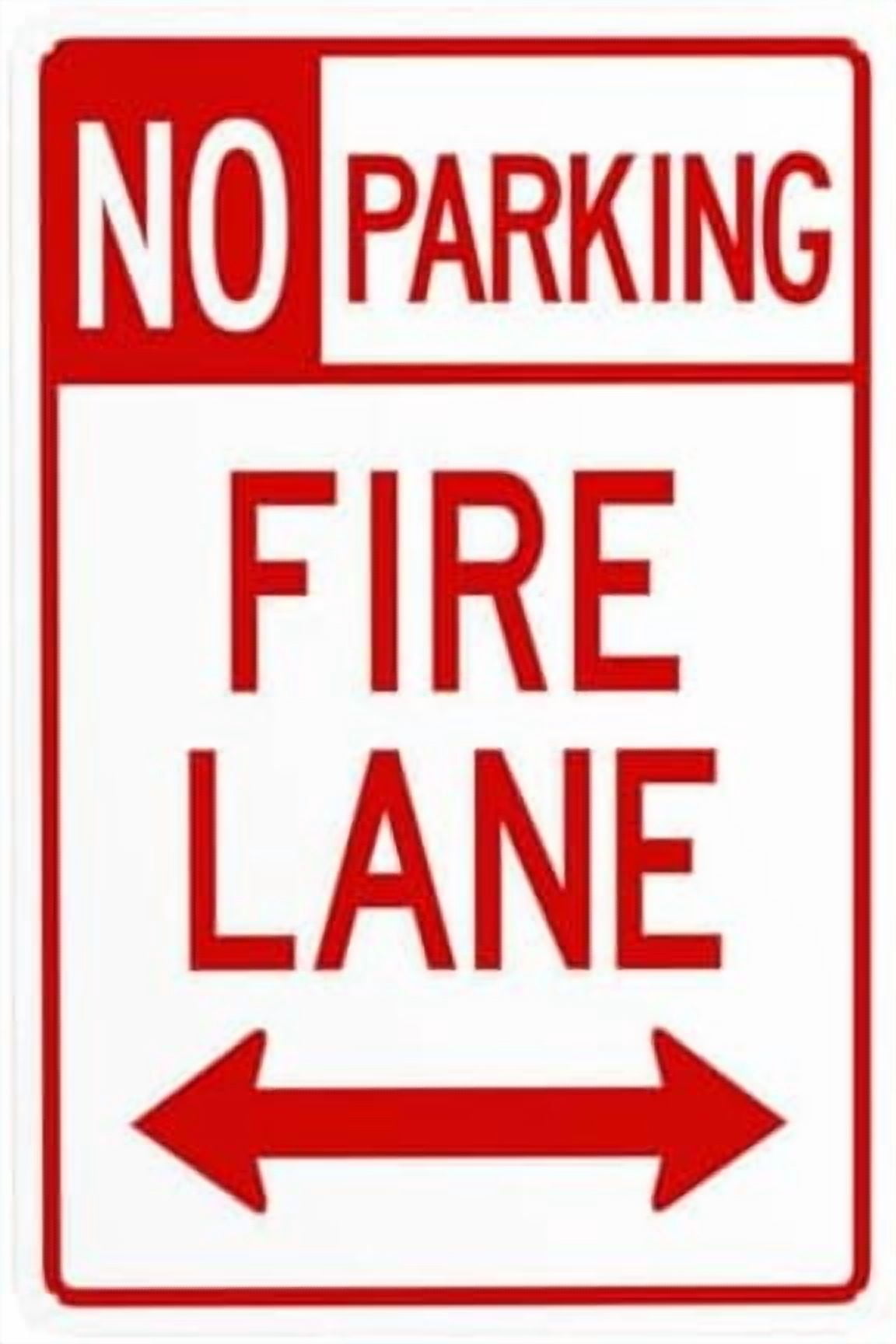 Fire Lane No Parking Both Side Metal Warning Signs, Cautions Security ...