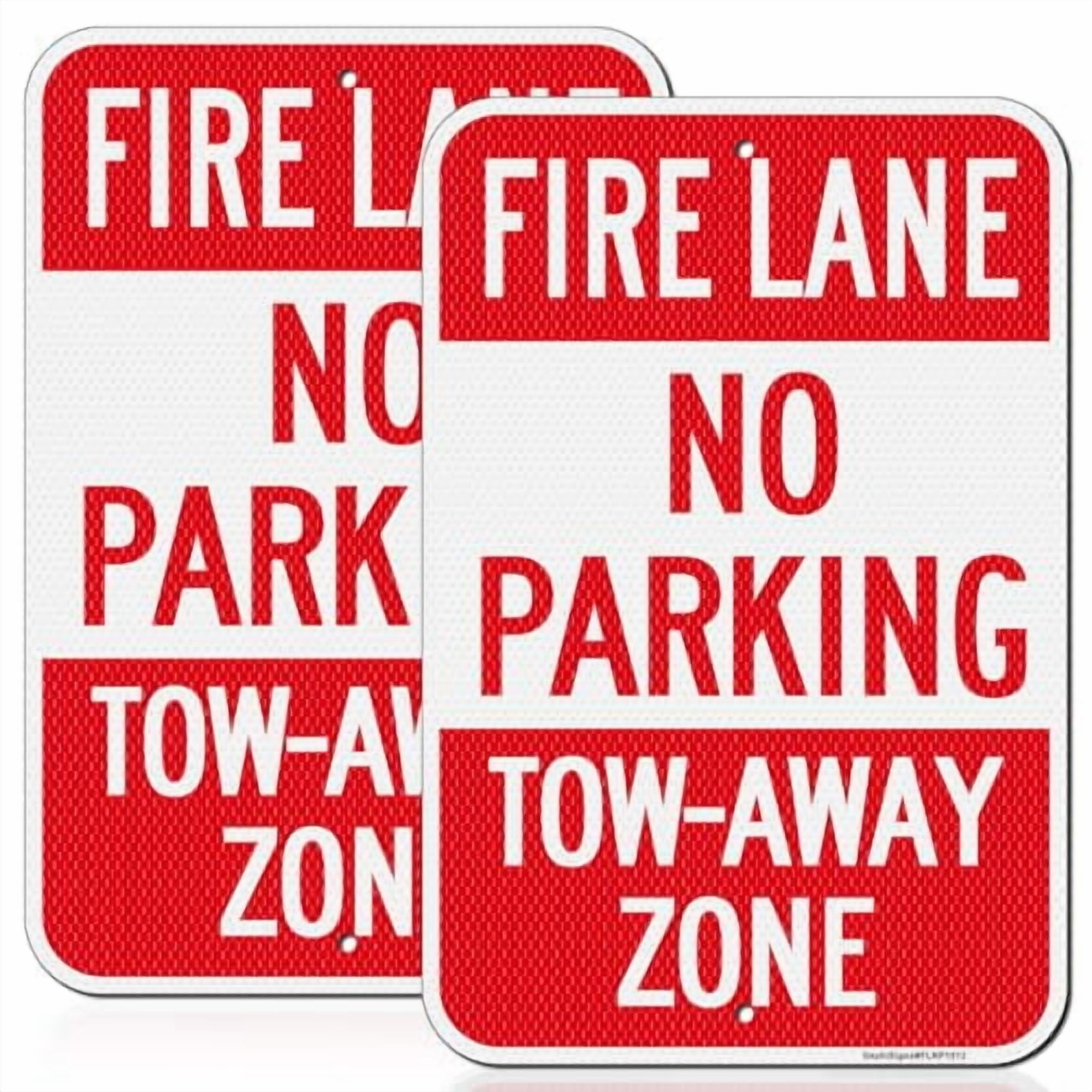 Fire Lane No Parking Sign, Fire Lane No Parking Tow-Away Zone Sign ...