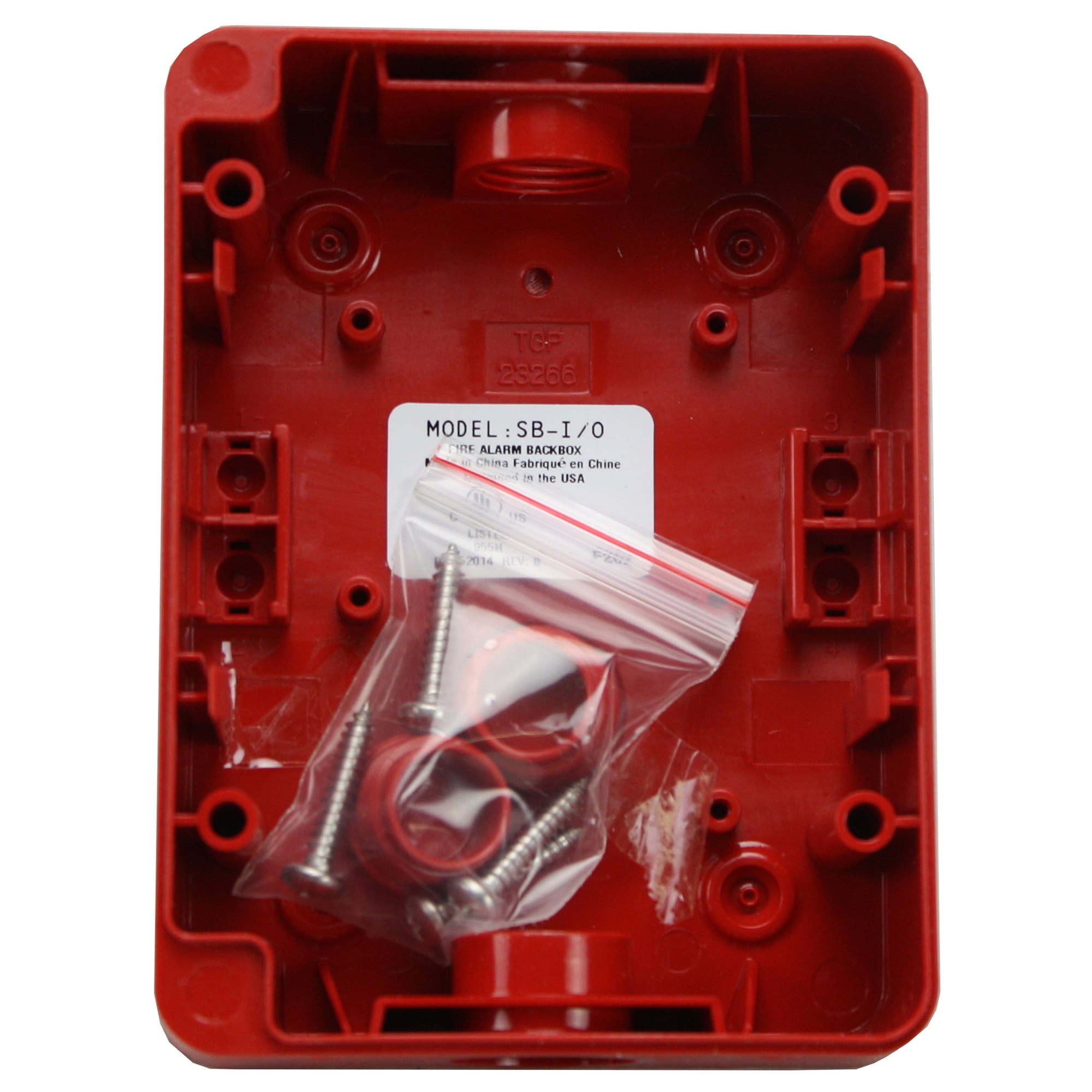 Fire Lite Alarms SB-I/O Red Fire Alarm Indoor/Outdoor Polycarbonate ...