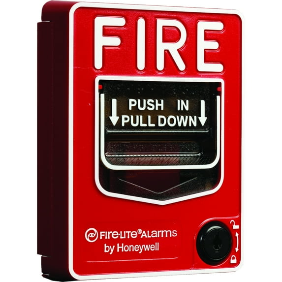 Fire-Lite Manual Fire Alarm Pull Station BG-12 Series - Red, Durable ...