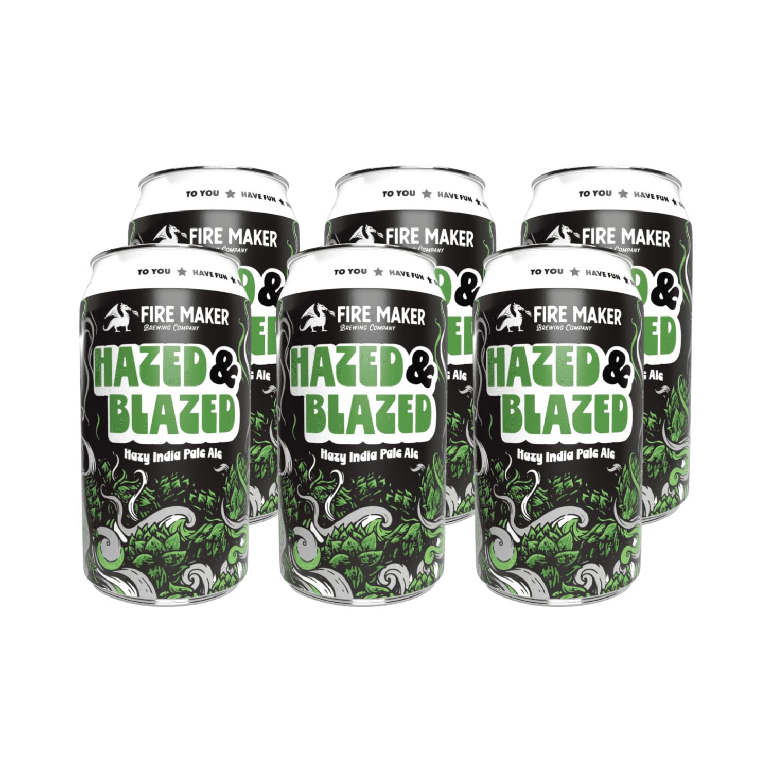 Fire Maker Hazed and Blazed Craft IPAs, 12 fl oz 6 Pack Can 6.2% ABV ...