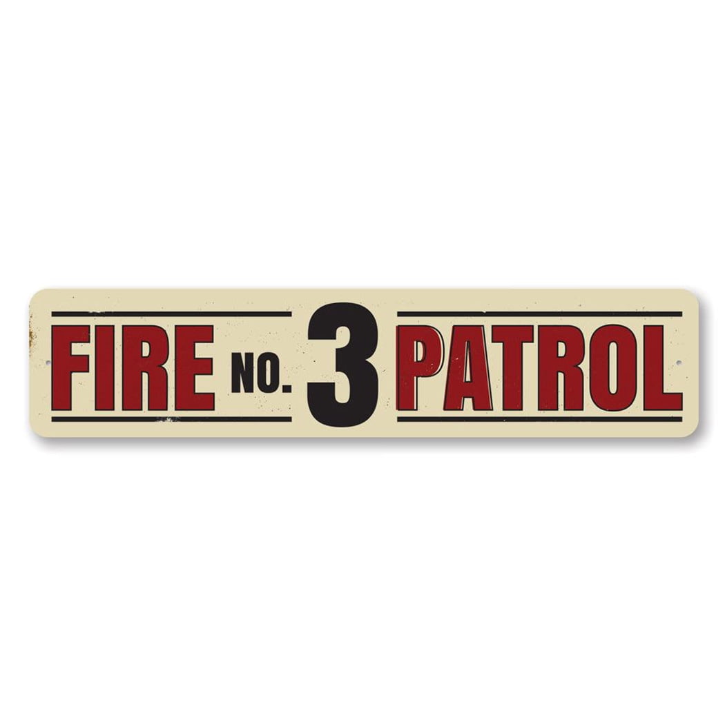 Fire Patrol Number Sign, Fire Station Sign, Custom Firehouse Sign ...
