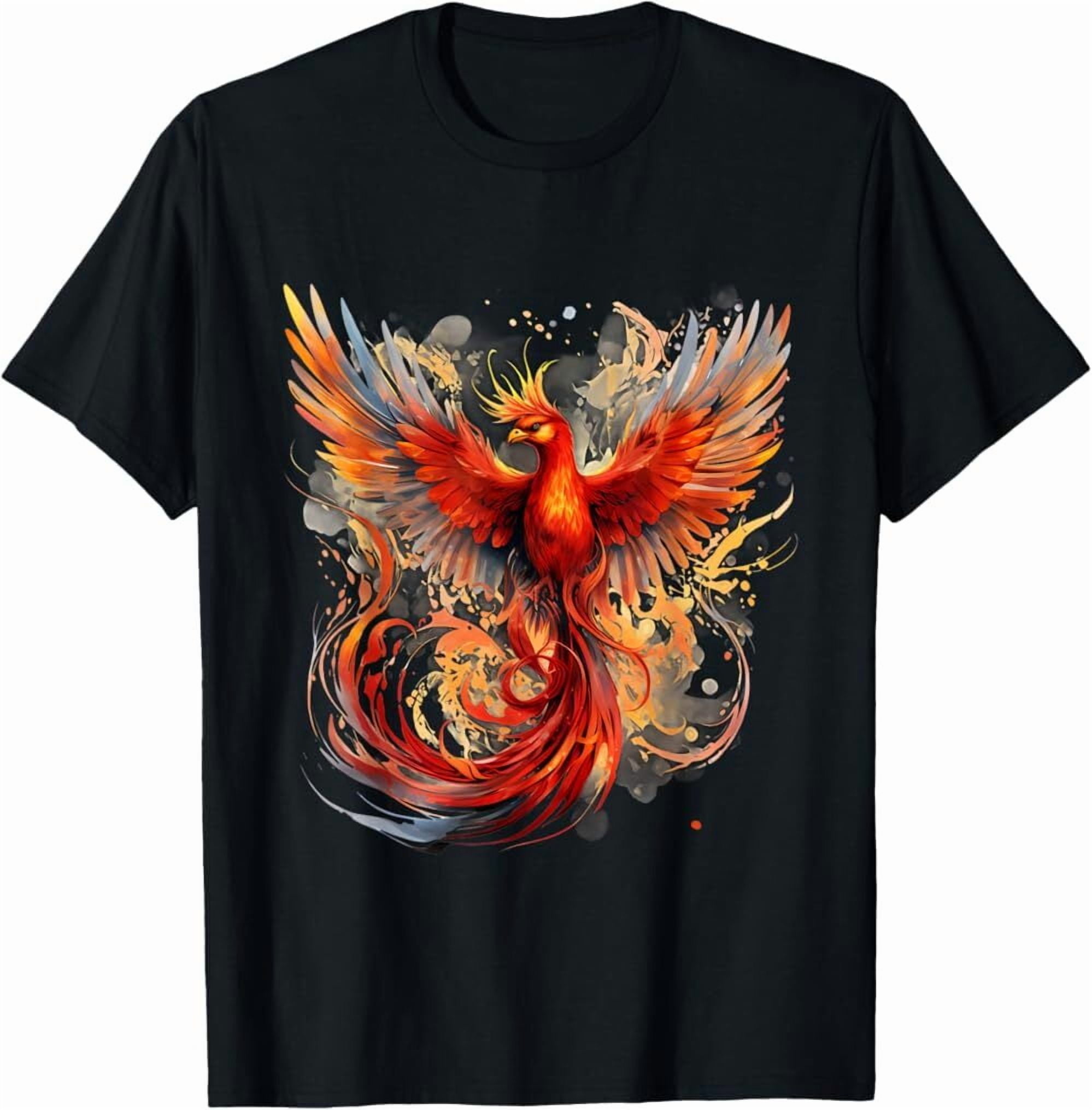 Fire Phoenix Bird Phoenix Rising Rejuvenation Reborn Phoenix T-Shirt ...