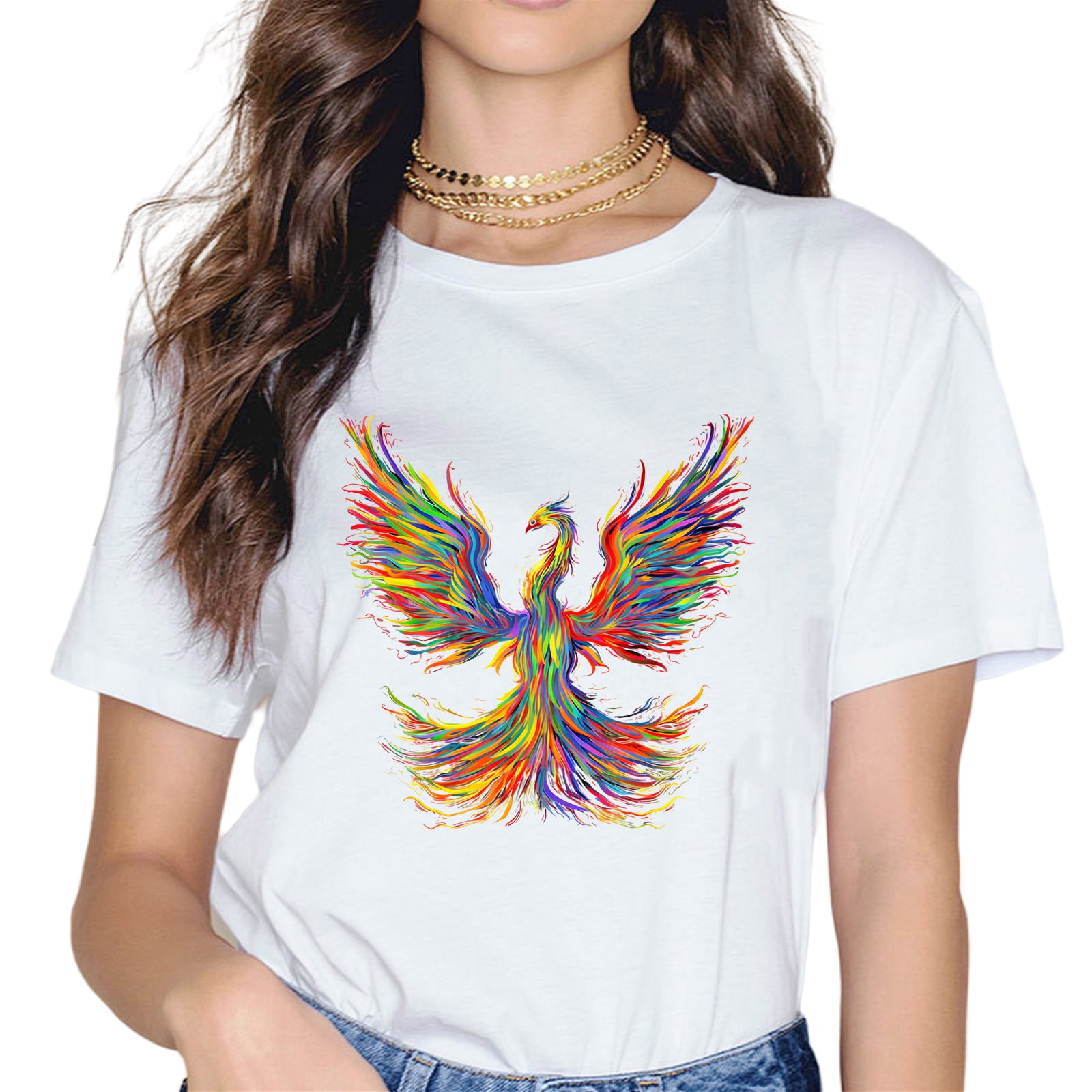Fire Phoenix Bird Reborn Firebird Phoenix Phoenix T-Shirt - Walmart.com
