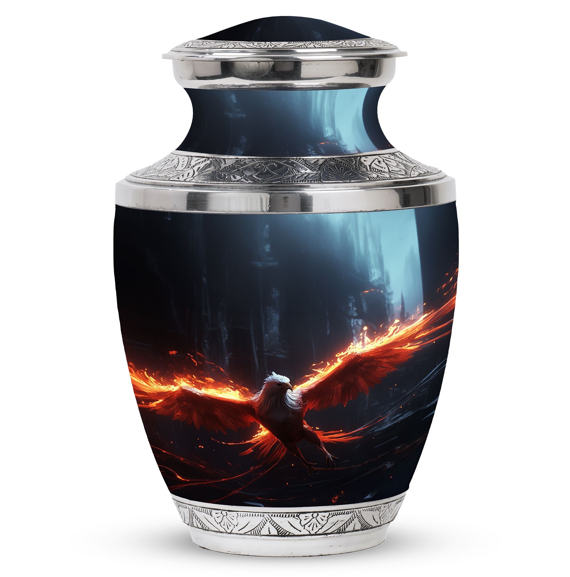 Fire Phoenix Fly Memorial Urn, Large Urn for Ashes for Women, Urns for ...