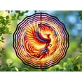 Fire Phoenix Mythical 3D Wind Spinner, Kinetic Stainless Steel Hanging ...